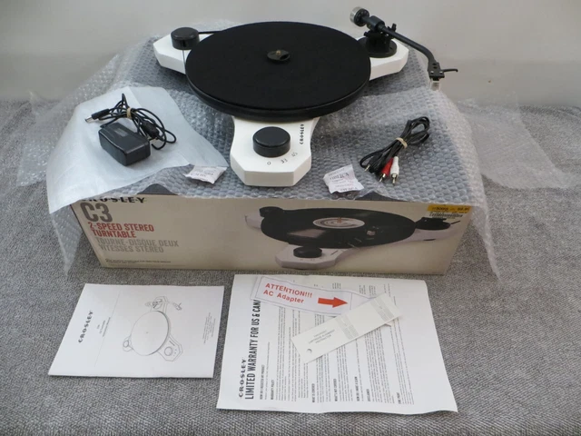 NEW CROSLEY C3 2-Speed Belt-Drive Turntable Modern Record Player Red ...