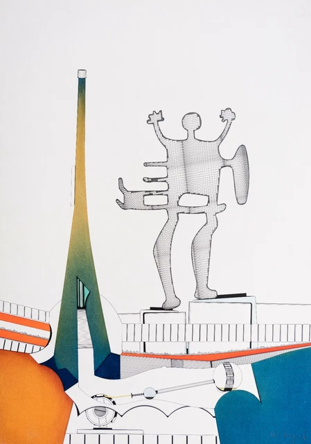 NILS HAGLUND, SCHWEDEN, Top Surrealist, Gemälde, Salvador Dali Partner ...