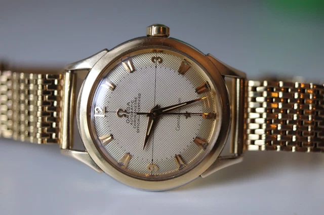 VINTAGE OMEGA CONSTELLATION Crosshair 1952 Guilloche 2652-4SC ...