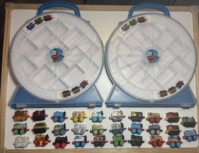 THOMAS THE TANK Engine Mini Trains X29 & Carry Box X2 MATTEL / DC Free ...