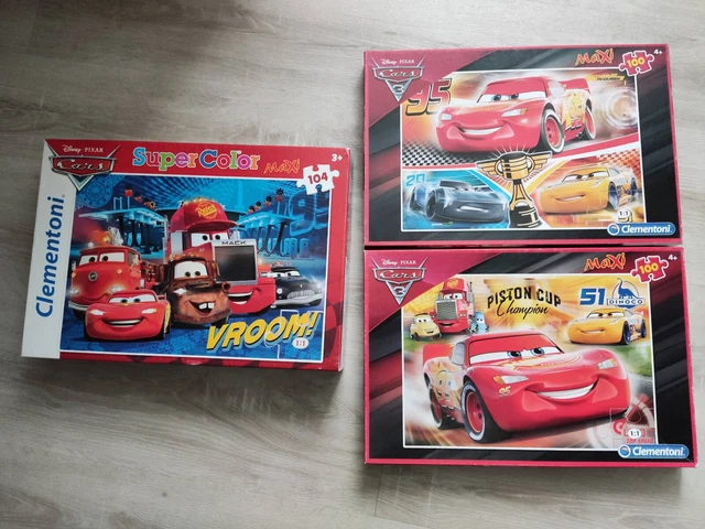 LOT DE 3 Puzzles Maxi XXL 100 Pièces Cars pour enfant EUR 10,99 ...