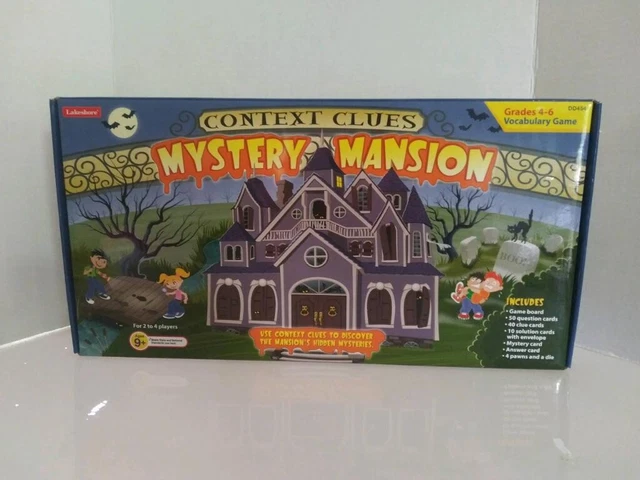 LAKESHORE CONTEXT CLUES Mystery Mansion Vocabulary Board game $23.99 ...