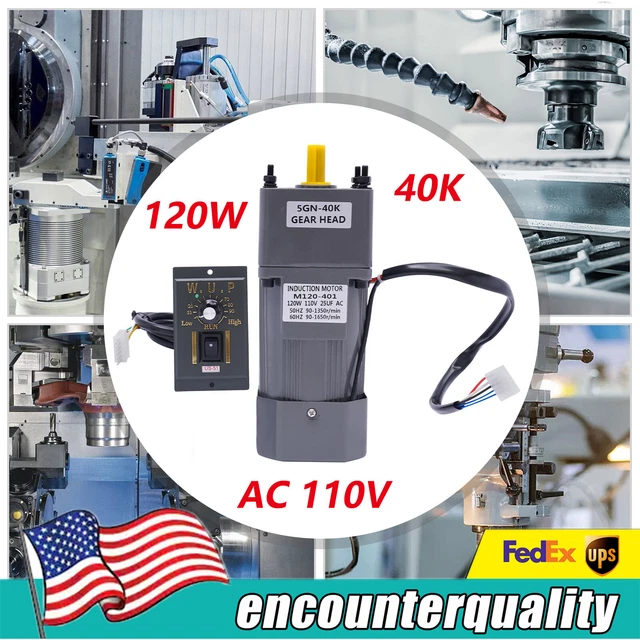 40K GEARBOX ELECTRIC Motor 110V AC Geared Motor High Torque Single ...