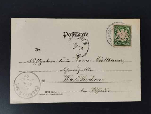 ALTE ANSICHTSKARTE,ADEL,150 JAHRE Turn und Taxis in Regensburg von 1898 ...