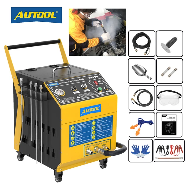 DRY ICE BLAST Cleaning Machine Blasting Engine Throttle Carbon Cleaner ...