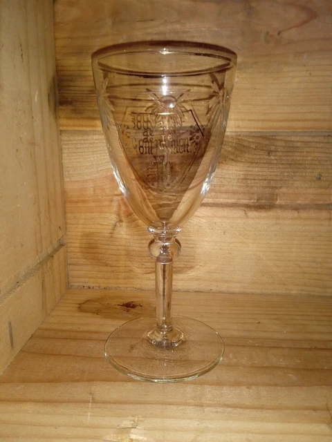 VERRE A PIED gravé ancien de communion H 17 cm EUR 20,00 - PicClick FR