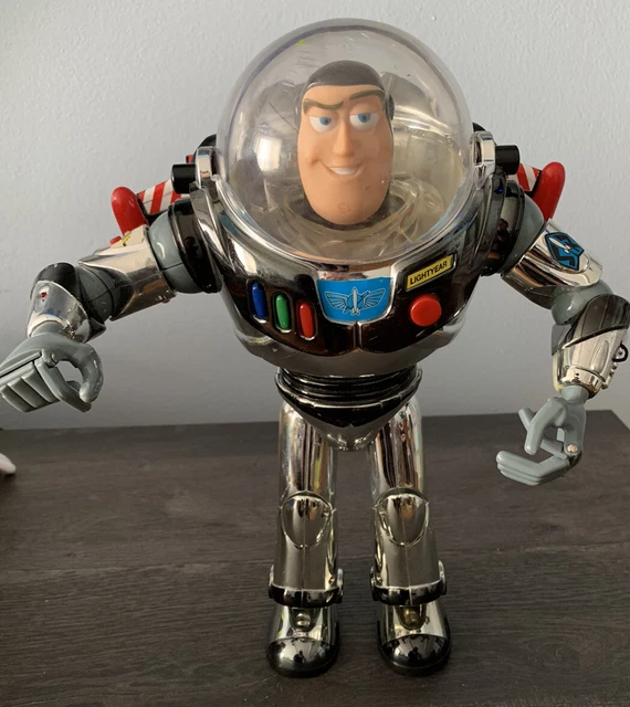 RARE DISNEY PIXAR Thinkway Toy Story Buzz Lightyear Silver Figure ...
