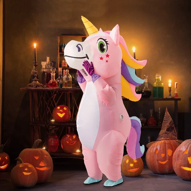 INFLATABLE COSTUME FOR Adults, Full Body Unicorn Air Blow-Up Halloween ...