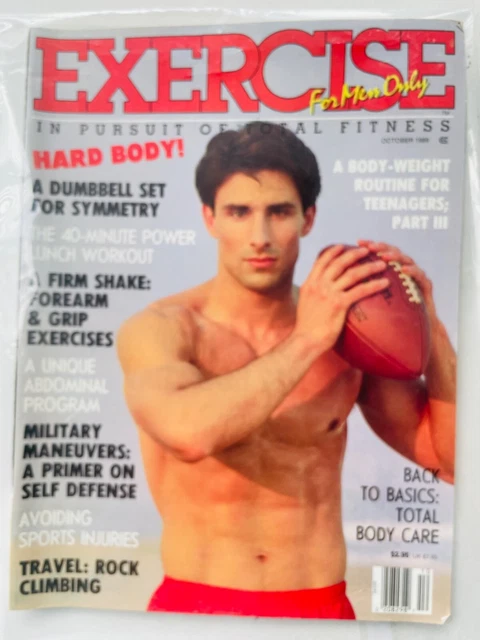 EXERCISE FOR MEN Only Fitness Magazine October1989 Bruce Brown (Rare ...
