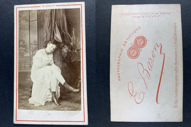 BARON, PARIS, ACTRICE à identifier Vintage cdv albumen print. Tirage ...