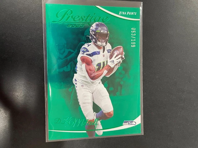 DK METCALF 2023 Prestige Xtra Points vert #53/199 #265 Seattle Seahawks ...