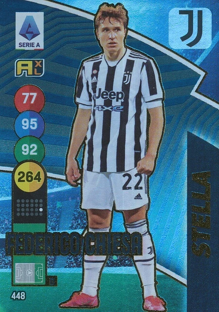 448 CHIESA FEDERICO # Juventus # Stella Card Panini Adrenalyn ...