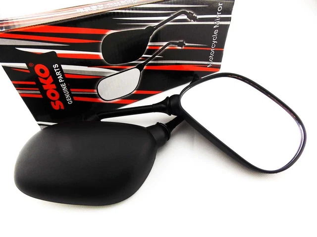 HONDA XR650L 92-15 Black Oval Soko Rear View Mirrors £18.25 - PicClick UK