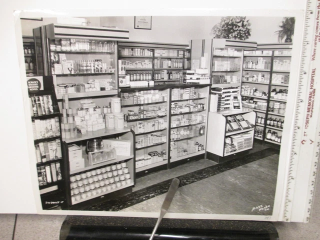 AURORA 1930S DRUG store pharmacy display photo series book rack Heinz ...
