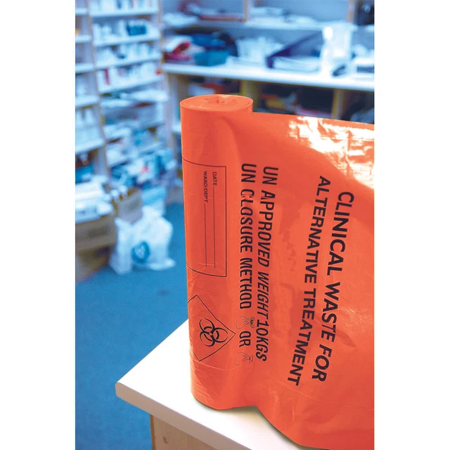 CLINICAL WASTE SACK Heavy Duty Orange Pack of 100 AT25/M085 £39.65 ...