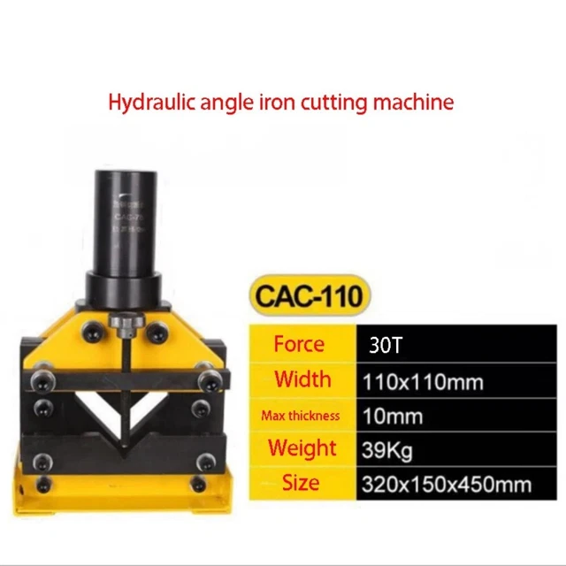 STEEL CUTTING MACHINE Width Electric Hydraulic Angle Iron Cutter CAC ...