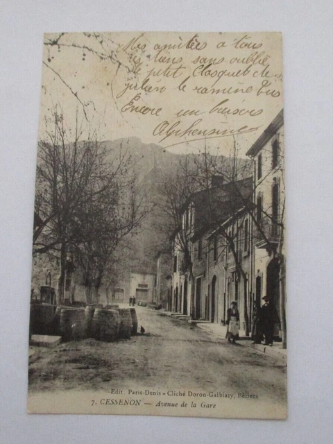CPA HERAULT 34 Cessenon Avenue De La Gare EUR 5,00 - PicClick FR