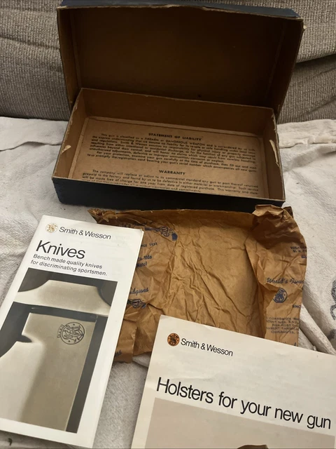 VINTAGE SMITH & Wesson Empty Gun Box - Model 60 Paper Blue Old $75.65 ...