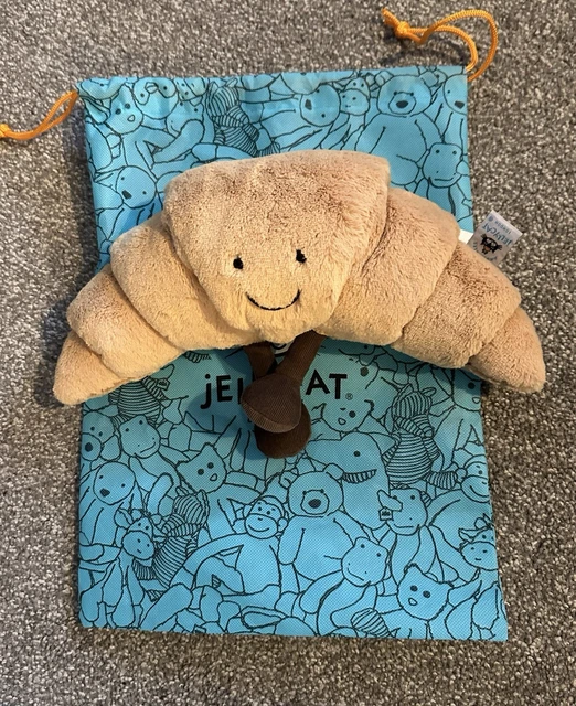 JELLYCAT AMUSEABLE CROISSANT Large Soft Toy Plush Retired Bakery Teddy ...