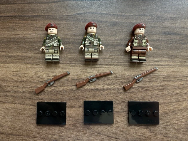 LEGO BRITISH ARMY Paratroopers World War 2 Soldiers squad airborne £10. ...