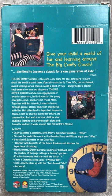 THE BIG COMFY Couch Why? VHS Time Life PBS Kids TV Show 1996 Video ...