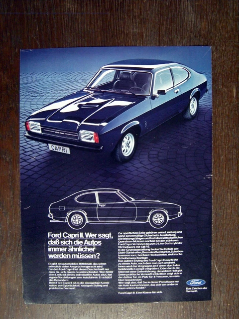 FORD CAPRI SERIES II • 1976 Advertising Advertising £6.14 - PicClick UK