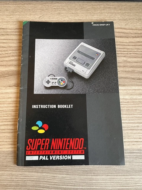 SUPER NINTENDO SNES Console Instruction Manual Booklet PAL Original £5. ...