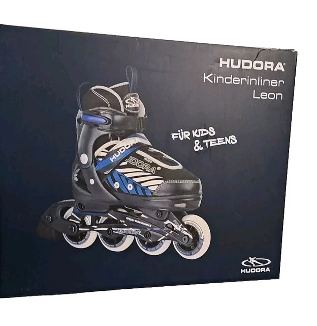 HUDORA KINDER Inliner LEON Rollschuhe Schwarz / Blau Gr. 33 - 36 EUR 59,49 - PicClick DE