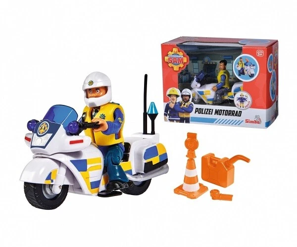 SIMBA 109251092 - Fireman Sam - Sam Police Motorcycle with Figure - New ...