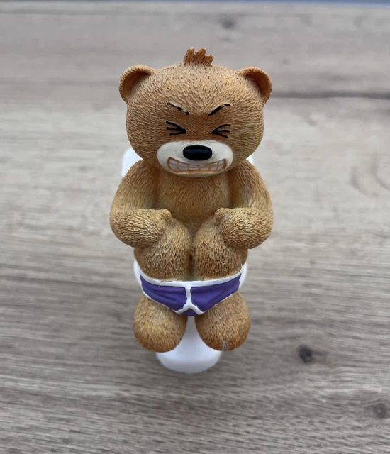 BAD TASTE BEAR "Louie" Bear On Toilet Figurine Ornament Collector ...