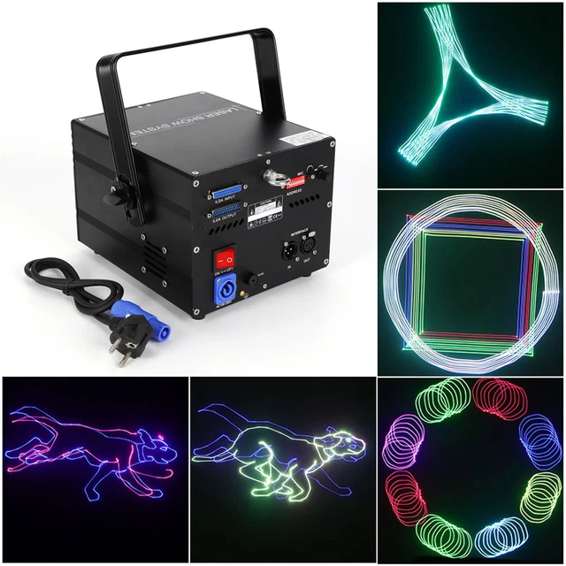 30W ILDA RGB Animation Beam Scanner Stage Laser Lamp Projector for DJ ...