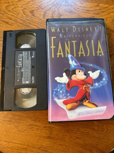 FANTASIA VHS WALT Disney's Masterpiece Black Clamshell Case VHS Rare £5 ...