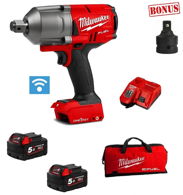 MILWAUKEE 18V ONE-KEY 3/4 High Torque Impact Wrench Combo Kit - BONUS ...