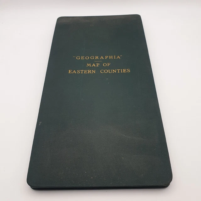GEOGRAPHIA MAP OF the EASTERN COUNTIES (c1914) by Alexander Gross £14. ...