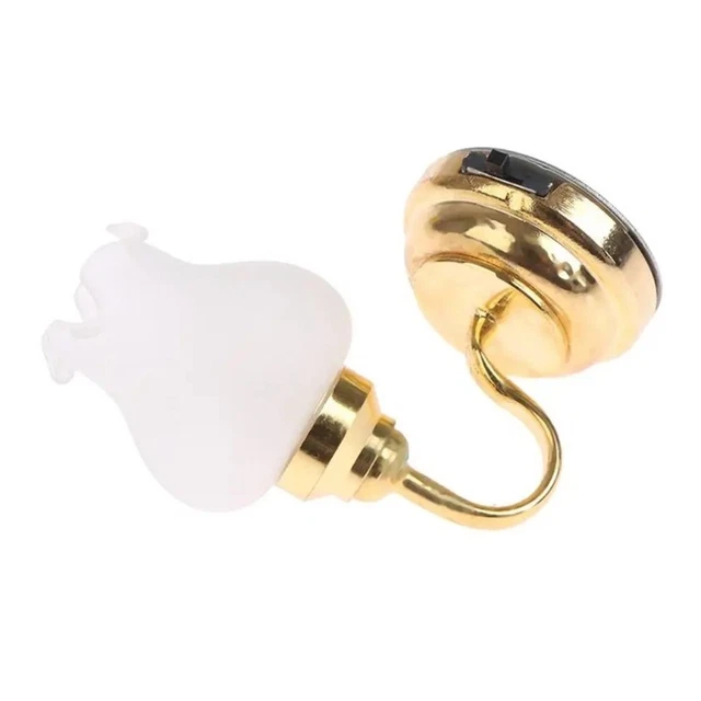 BEDROOM WALL LAMP Model Realistic Vintage Life Scene Doll House Pretend ...