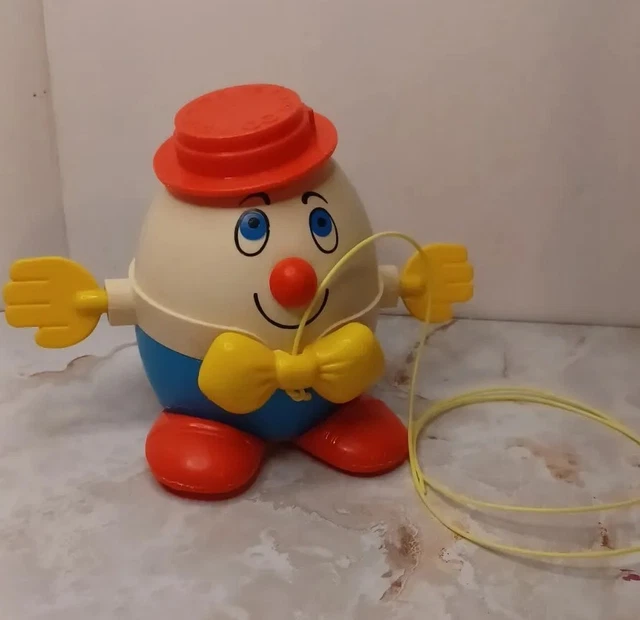 CLASSIC VINTAGE FISHER Price Humpty Dumpty Pull Toy Midcentury 1960's £ ...