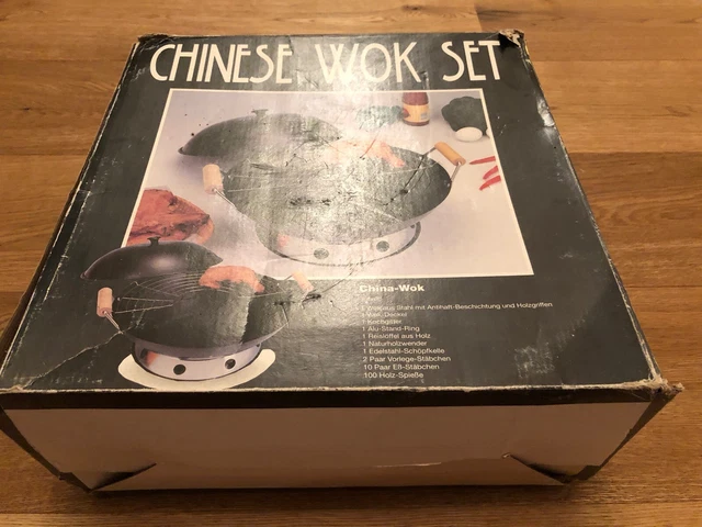 CHINA WOK SET - Wok Pfanne China-Wok mit Zubehör EUR 20,00 - PicClick DE