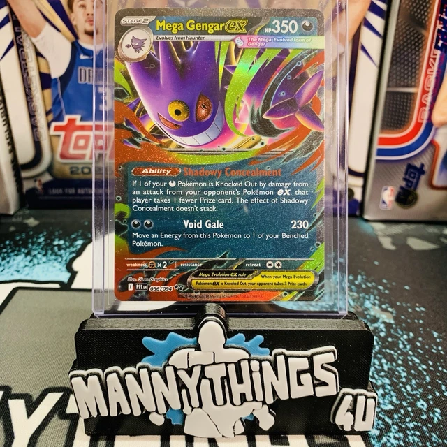 POKÉMON TCG MEGA Gengar EX 056/094 Phantasmal Flames Holo Rare English ...