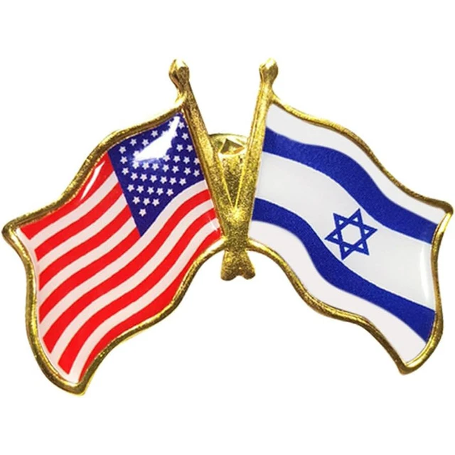 AMERICAN ISRAEL FLAG Pin US USA & Israeli Friendship Lapel Pins Badge ...