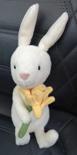 JELLYCAT BOBBI BUNNY Rabbit With Daffodil Flower,Spring Small 8”,NWOT £ ...