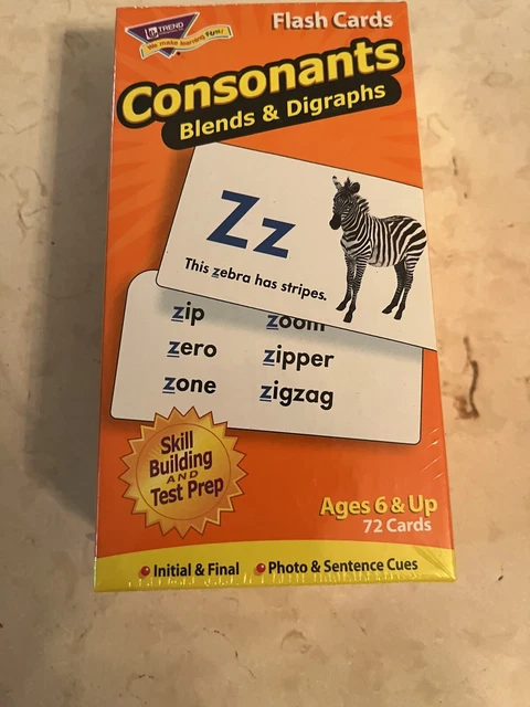 TREND FLASH CARDS Consonants Blends & Digraphs - New And Sealed $8.00 ...