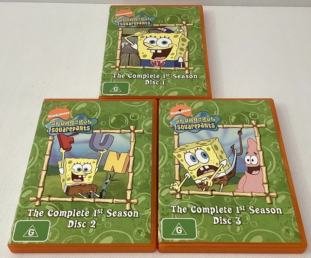 SPONGEBOB SQUAREPANTS SEASON 1 DVD 3 Disc Set Region 4 Free Post Nickelodeon £10.43 - PicClick UK