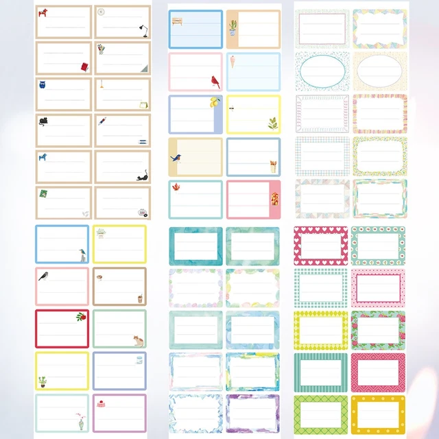 124 PCS WHITE Paper Label Stickers Self Adhesive Blank Sticker for Home ...