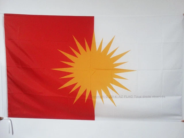 YAZIDISM FLAG 3' x 5' for a pole - YAZIDIS - YEZIDI FLAGS 90 x 150 cm ...