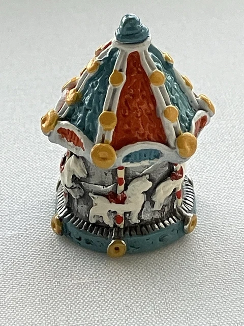 VINTAGE PEWTER CAROUSEL Thimble From Warwick Models £6.89 - PicClick UK
