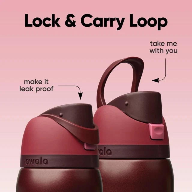 OWALA FREESIP INSULATED Stainless Steel Water Bottle Bpa-Free Sports 32 ...