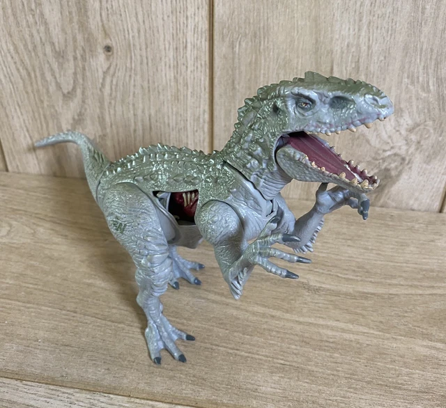 JURASSIC WORLD INDOMINUS Rex 12" Battle Damage Hasbro 2015 Biting ...