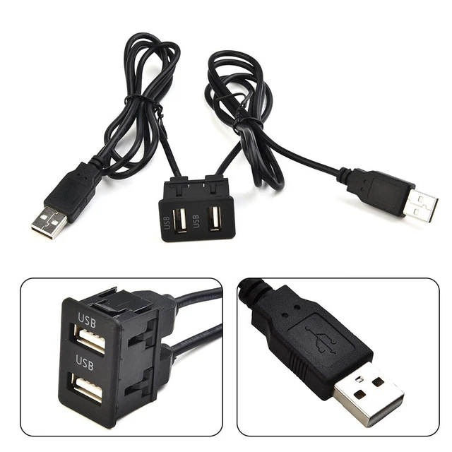 TABLEAU DE BORD voiture 100 cm panneau USB double extension câble ...