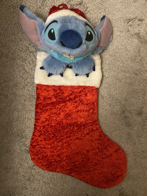 DISNEY STITCH PLUSH Christmas Stocking From Walt Disney World Rare £80. ...