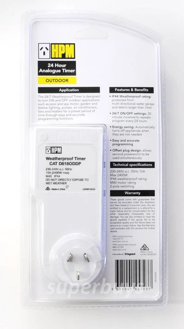 HPM HEAVY DUTY Outdoor Electrical Powerpoint (Power Point) 24 Hour ...